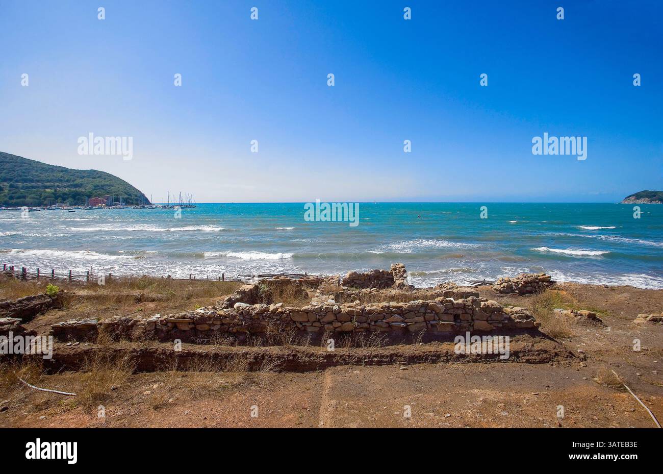 Italy Tuscany Populonia Baratti Gulf - etruscan archeological remains ...