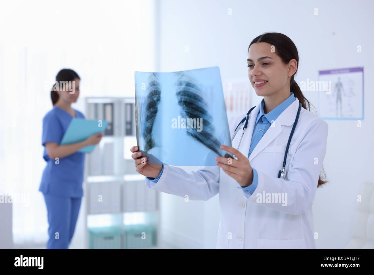 Doctor examining ribs MRI scan in hospital Stock Photo - Alamy