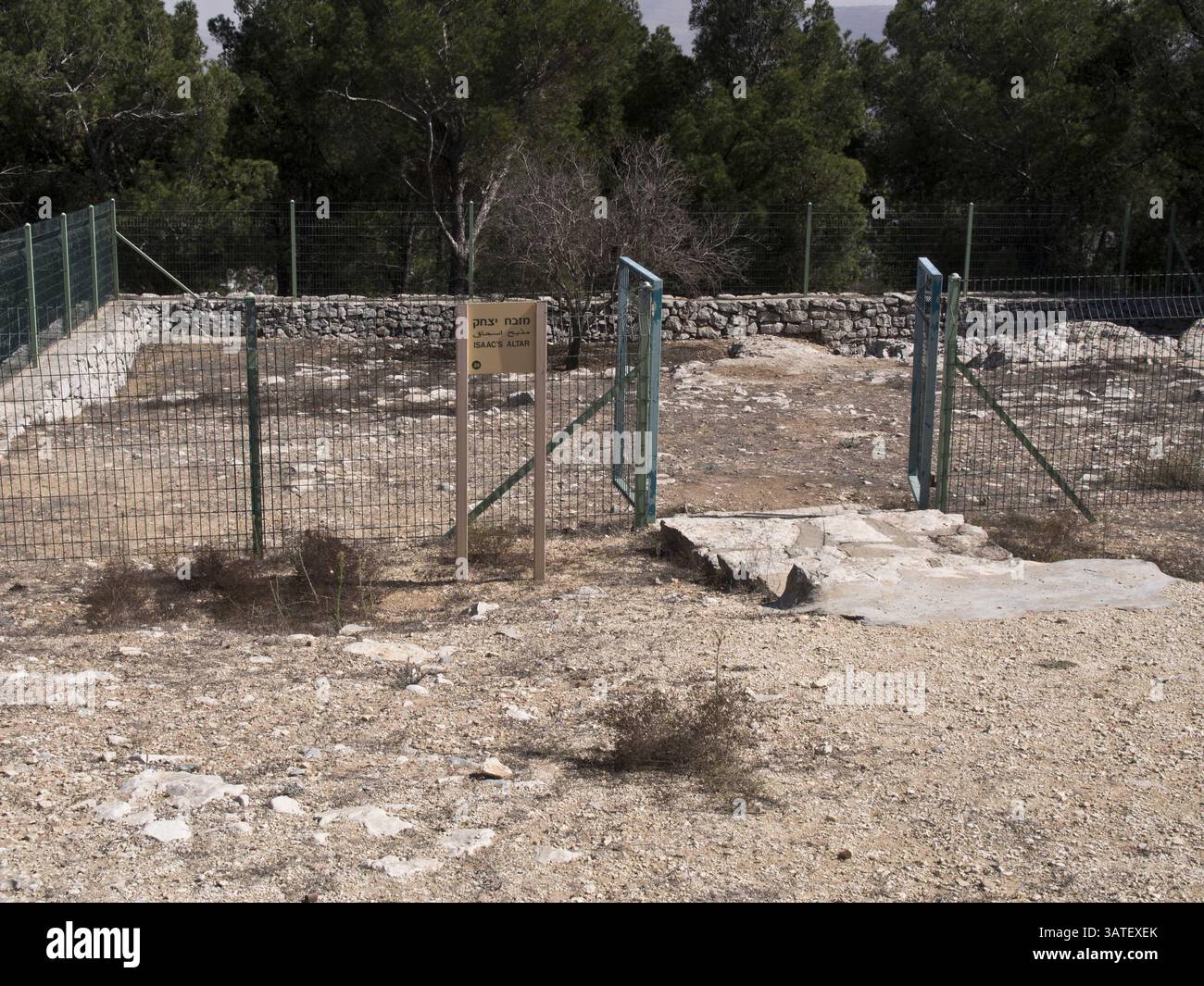 Oct. 21, 2013 - Kfar Luza, Israel - The altar of Isaac where Abraham ...