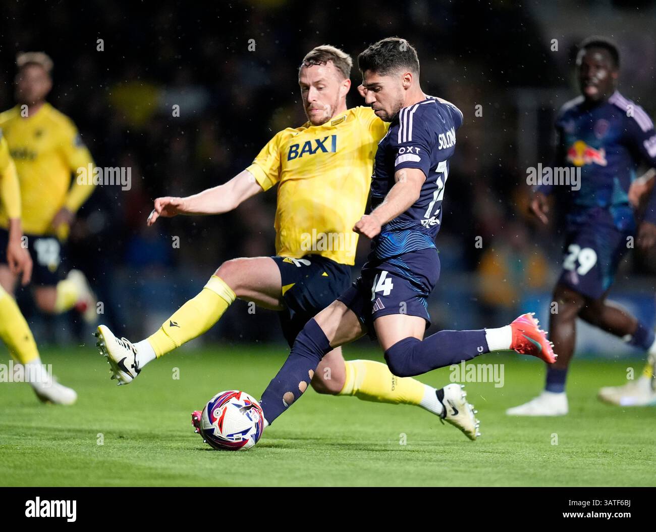 Leeds United's Manor Solomon has a shot on goal during the Sky Bet ...