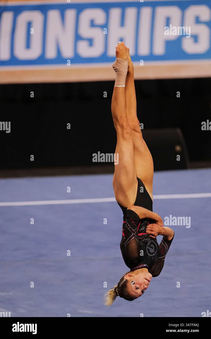 Georgia's Ady Wahl competes on the floor exercise during the NCAA women ...