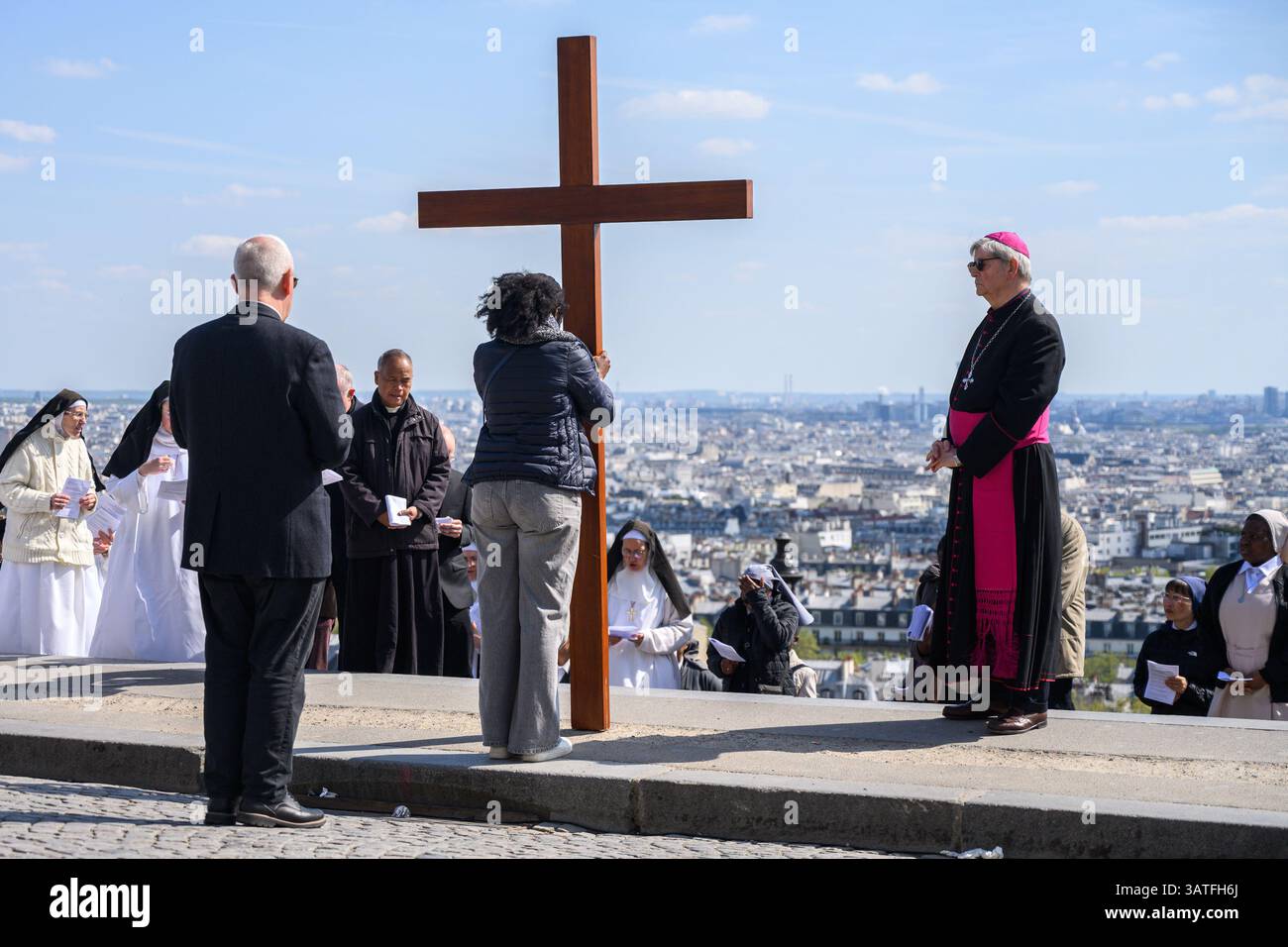 Paris, France. 18th Apr, 2025. Way of the Cross of the Archbishop of ...