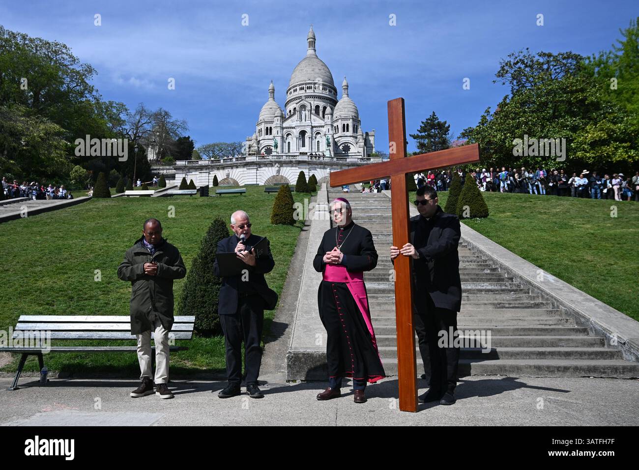 Paris, France. 18th Apr, 2025. Way of the Cross of the Archbishop of ...