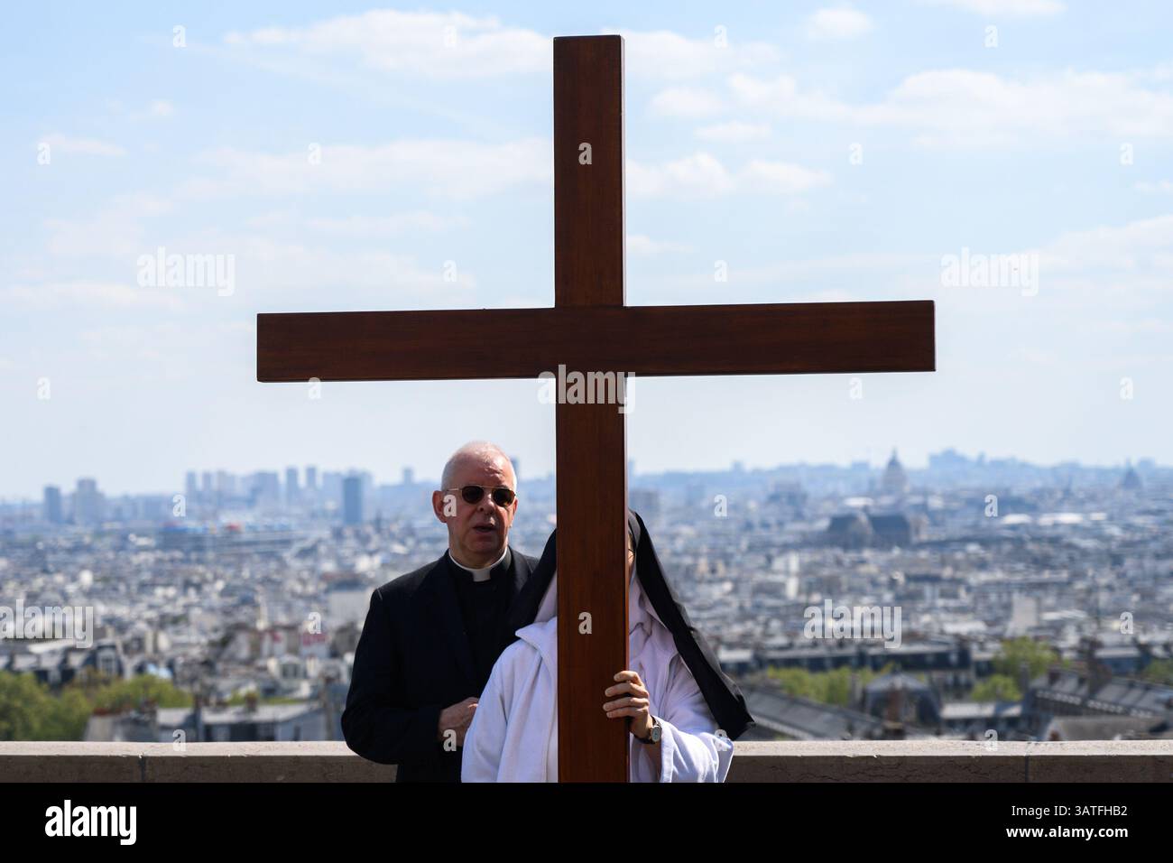 Paris, France. 18th Apr, 2025. Way of the Cross of the Archbishop of ...