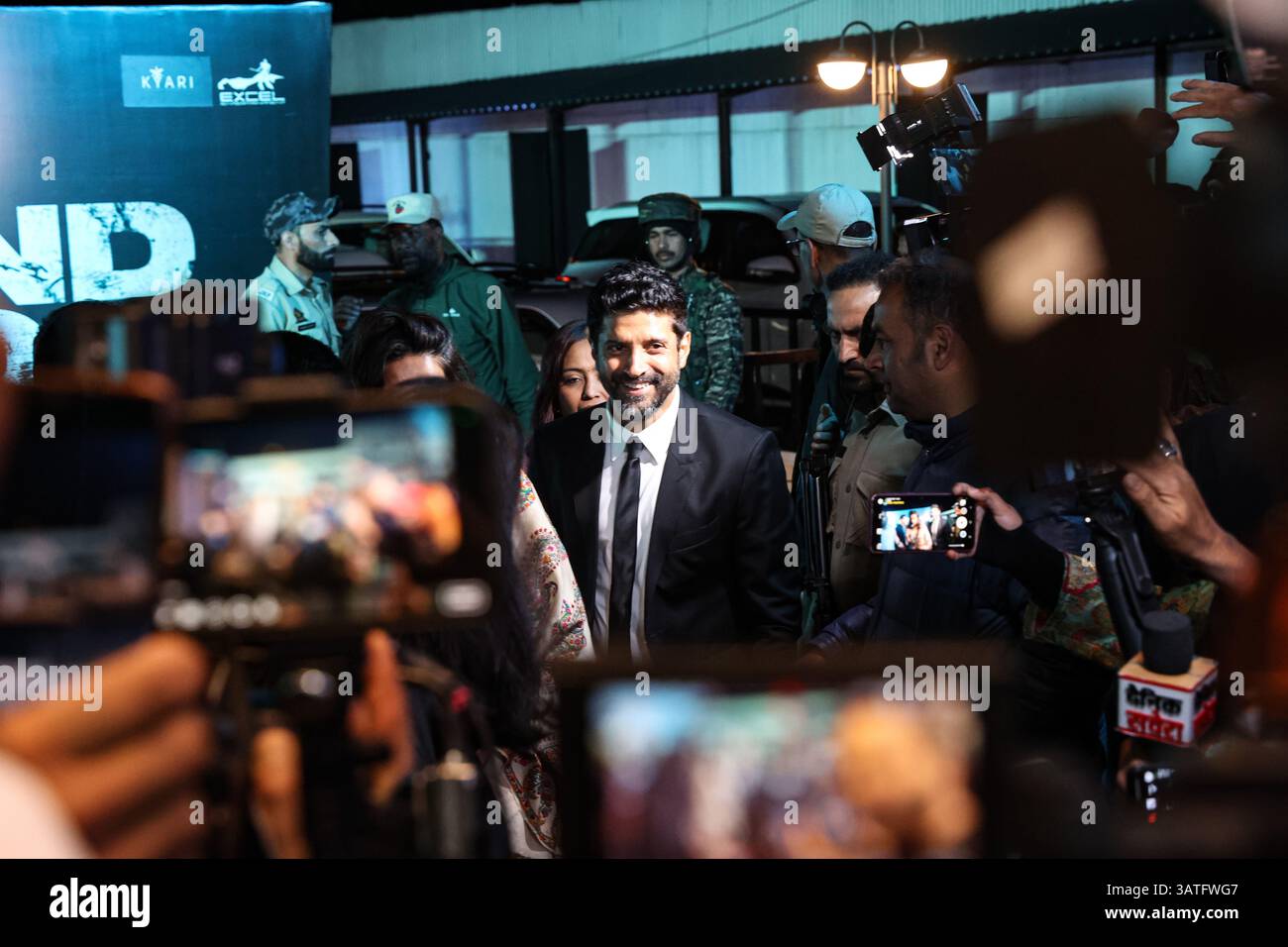 Bollywood actor Farhan Khan is with Imran Hashmi during the screening ...