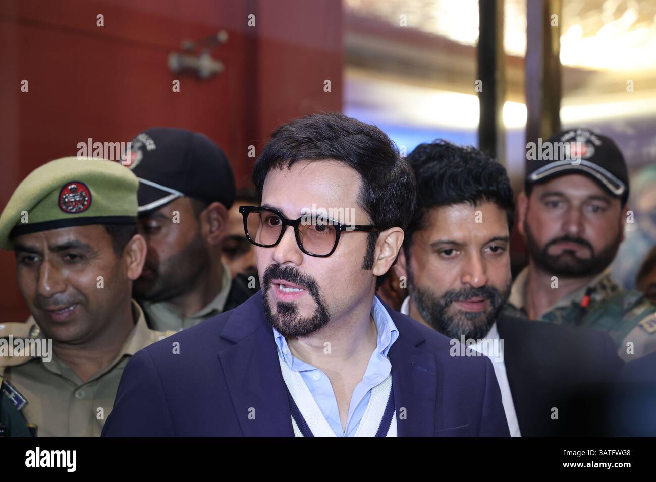 Bollywood actor Farhan Khan is with Imran Hashmi during the screening ...
