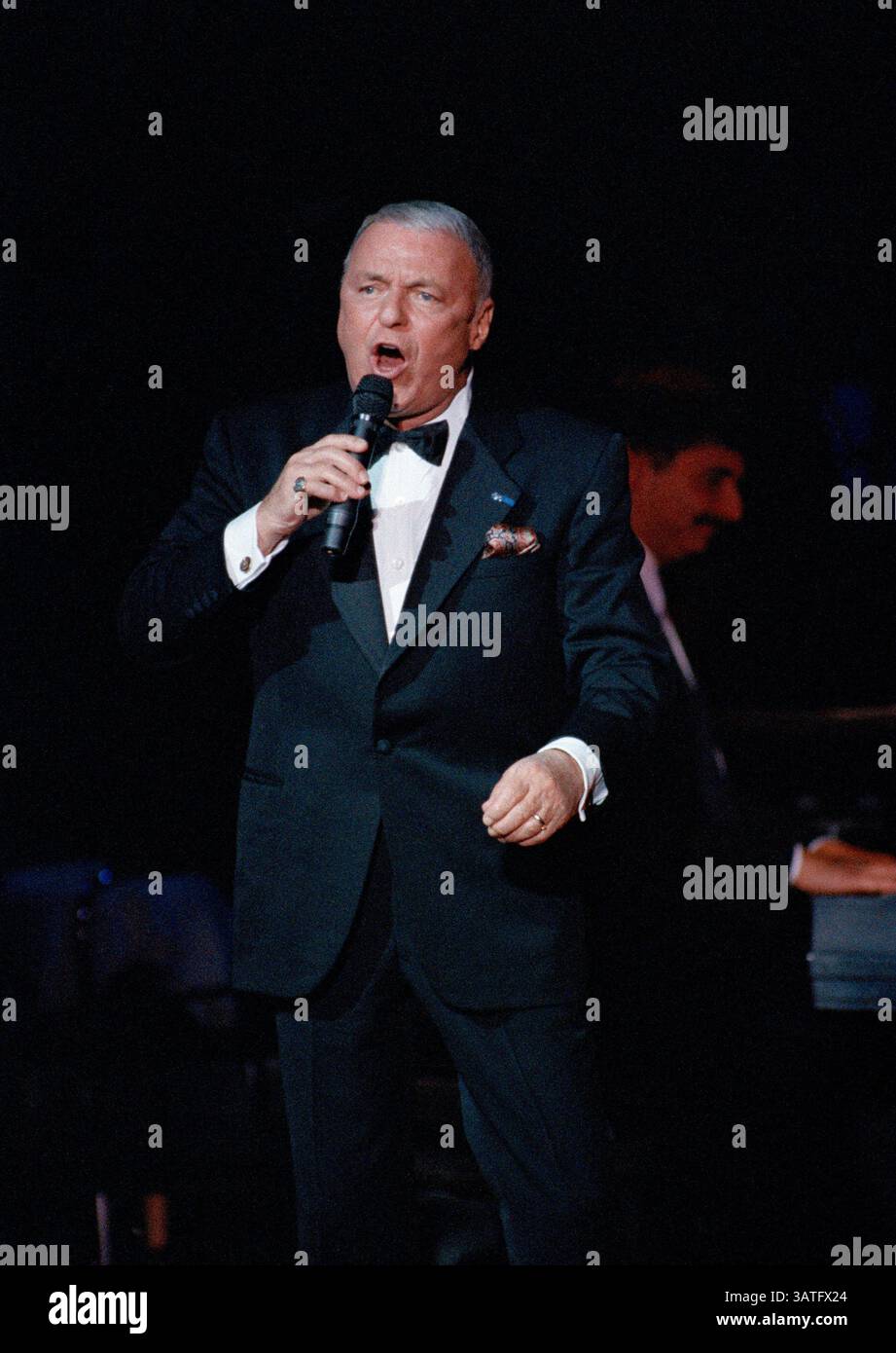 Frank Sinatra performs during his concert at Carnegie Hall on Sept. 10 ...