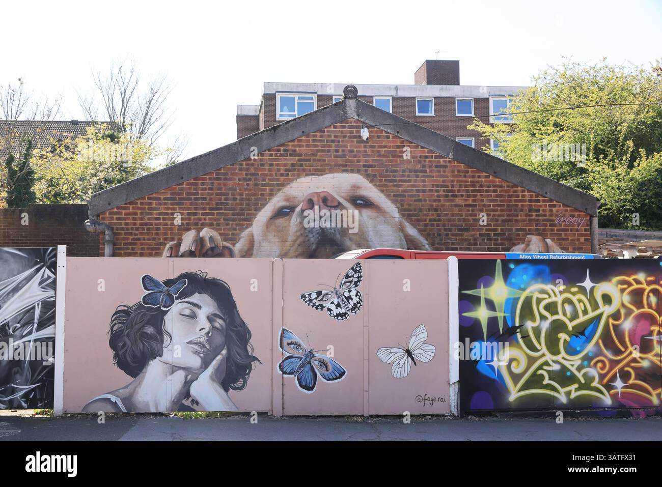 Street art in trendy Penge SE20, on Padua Road, London, UK Stock Photo ...