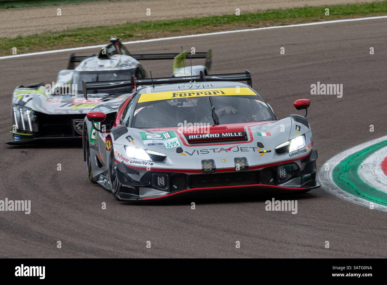 Imola, Italy. 18 April, 2025. VISTA AF CORSE #21 LMGT3 (HERIAU, MANN ...