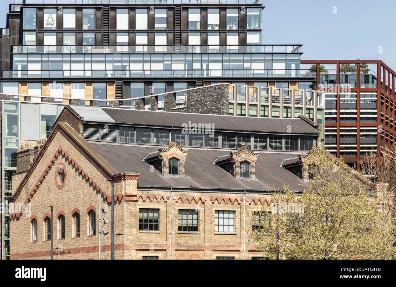 London, UK - Apr 11, 2025 - Exterior view of The German Gymnasium and ...