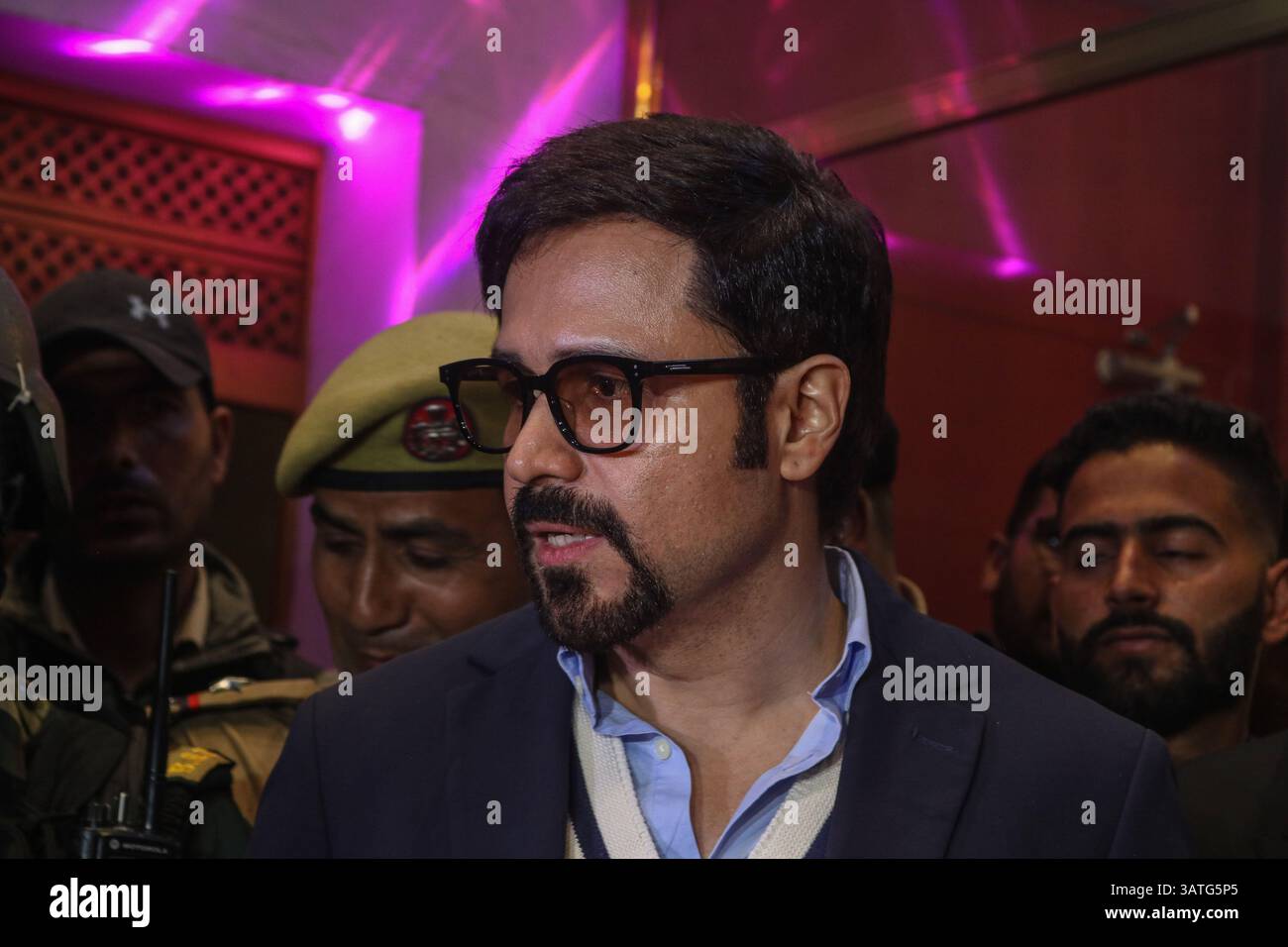 Indian Bollywood actor Emraan Hashmi attends the screening of the movie ...