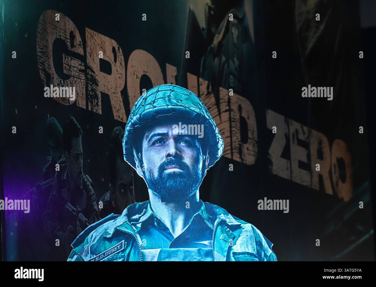 A cutout of Indian Bollywood actor Emraan Hashmi is pictured during the ...