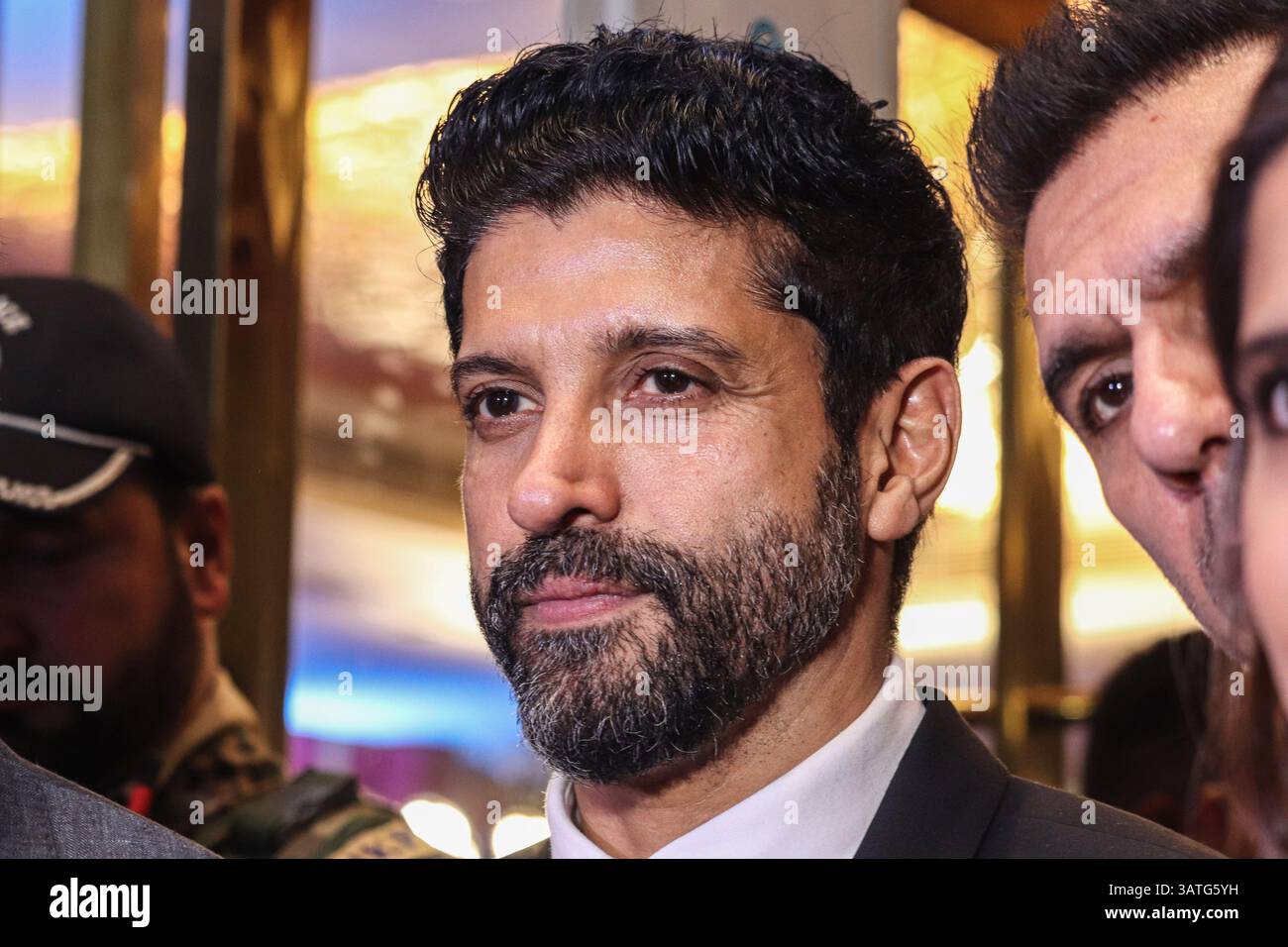 Indian Bollywood actor Farhan Akhtar attends the screening of the movie ...