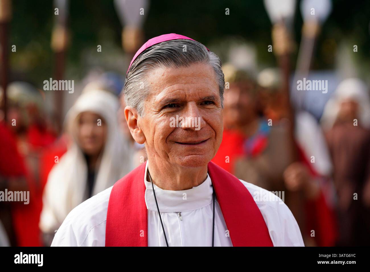 San Antonio Archbishop Gustavo Garcia-Siller smiles prior to the ...
