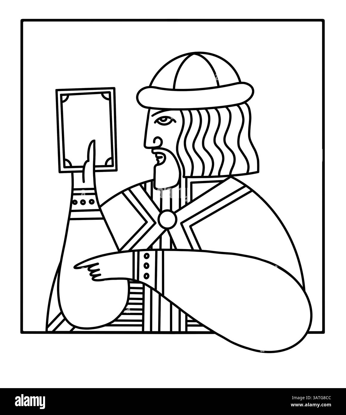 Minimal Portrait of Yaroslav the Wise Stock Photo - Alamy