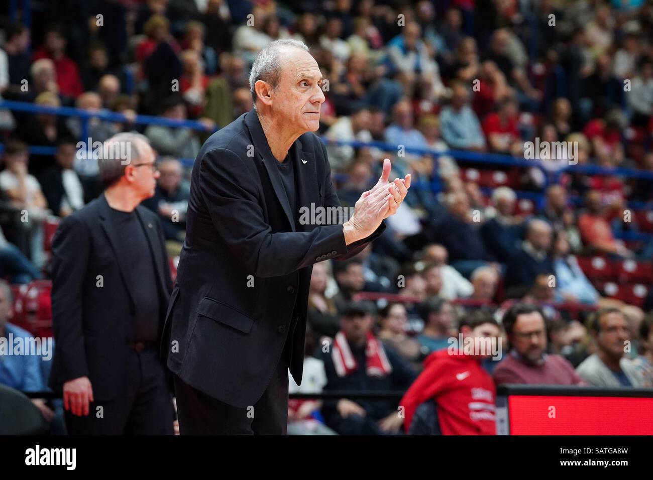 Head Coach Ettore Messina (EA7 Emporio Armani Olimpia Milano) during ...