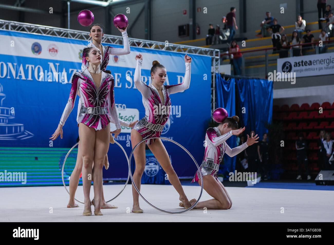 Italy group team seen during Rhythmic Gymnastics FGI Serie A 2025 at ...
