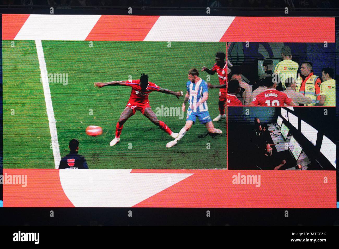 Barcelona, Spain. 18th Apr, 2025. Chrisantus Uche of Getafe CF red card ...