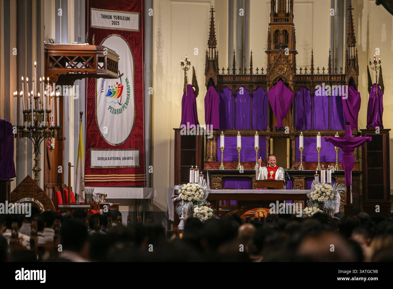 Central Jakarta, Jakarta, Indonesia. 17th Apr, 2025. Father Albertus ...