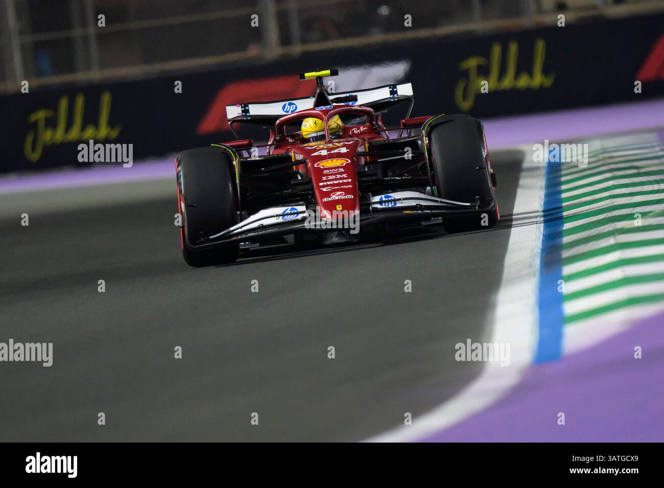 Jeddah, Saudi Arabia. 18th April 2025. Lewis Hamilton of Scuderia ...