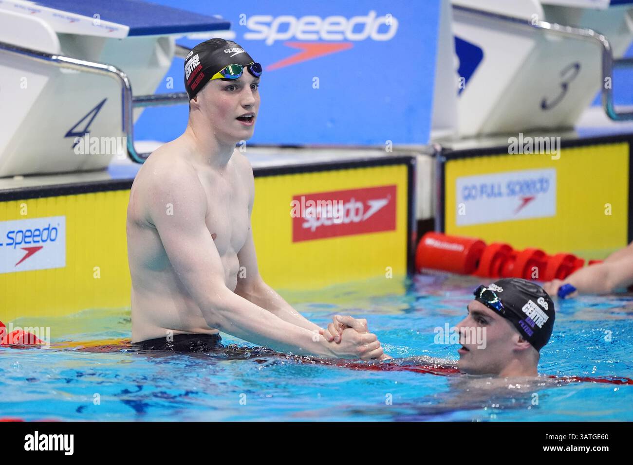 Edward Mildred after the Men's 100m Butterfly on day four of the ...