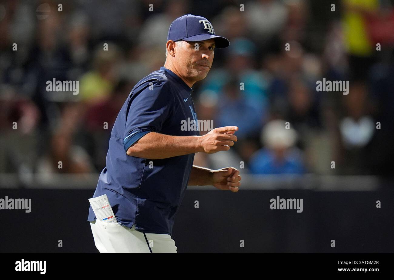 Tampa Bay Rays manager Kevin Cash against the New York Yankees during ...