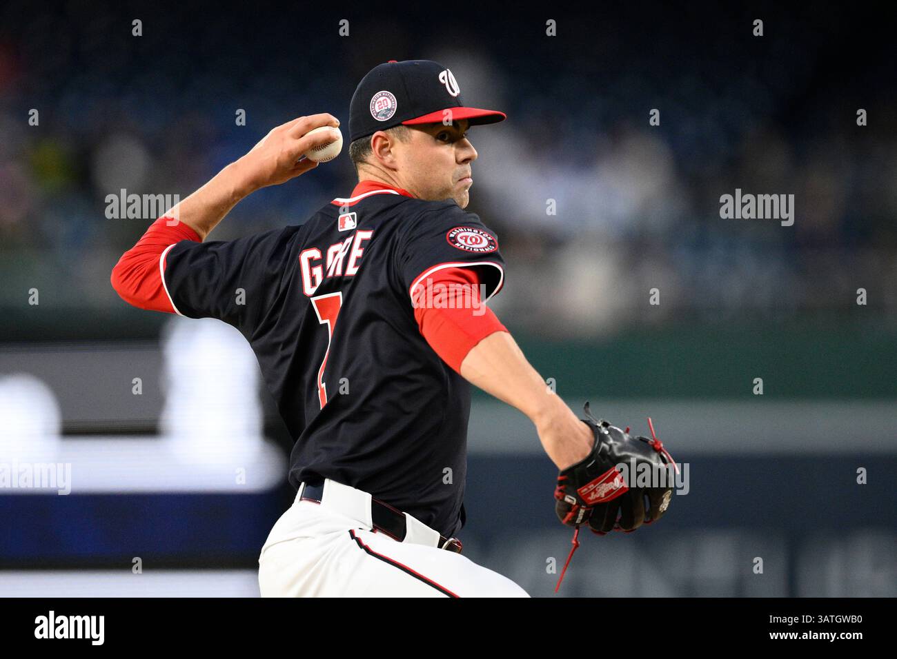 Washington Nationals starting pitcher MacKenzie Gore (1) in action ...