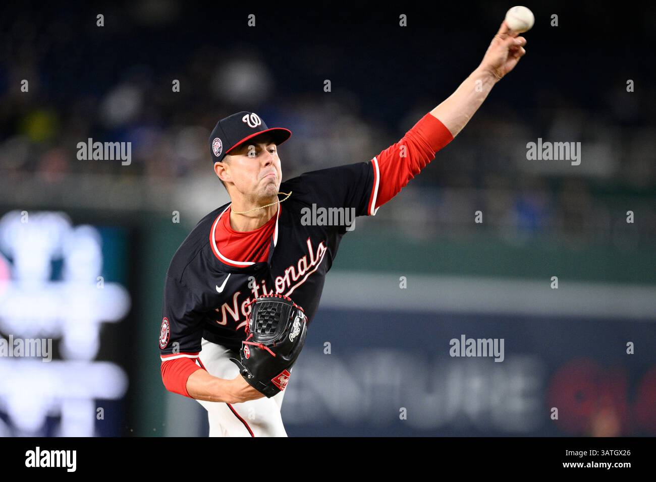 Washington Nationals starting pitcher MacKenzie Gore (1) in action ...