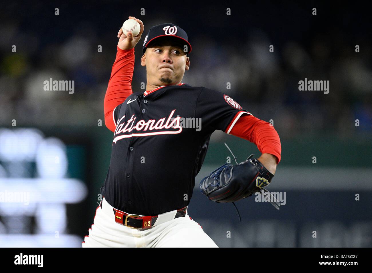 Washington Nationals relief pitcher Eduardo Salazar (62) in action ...