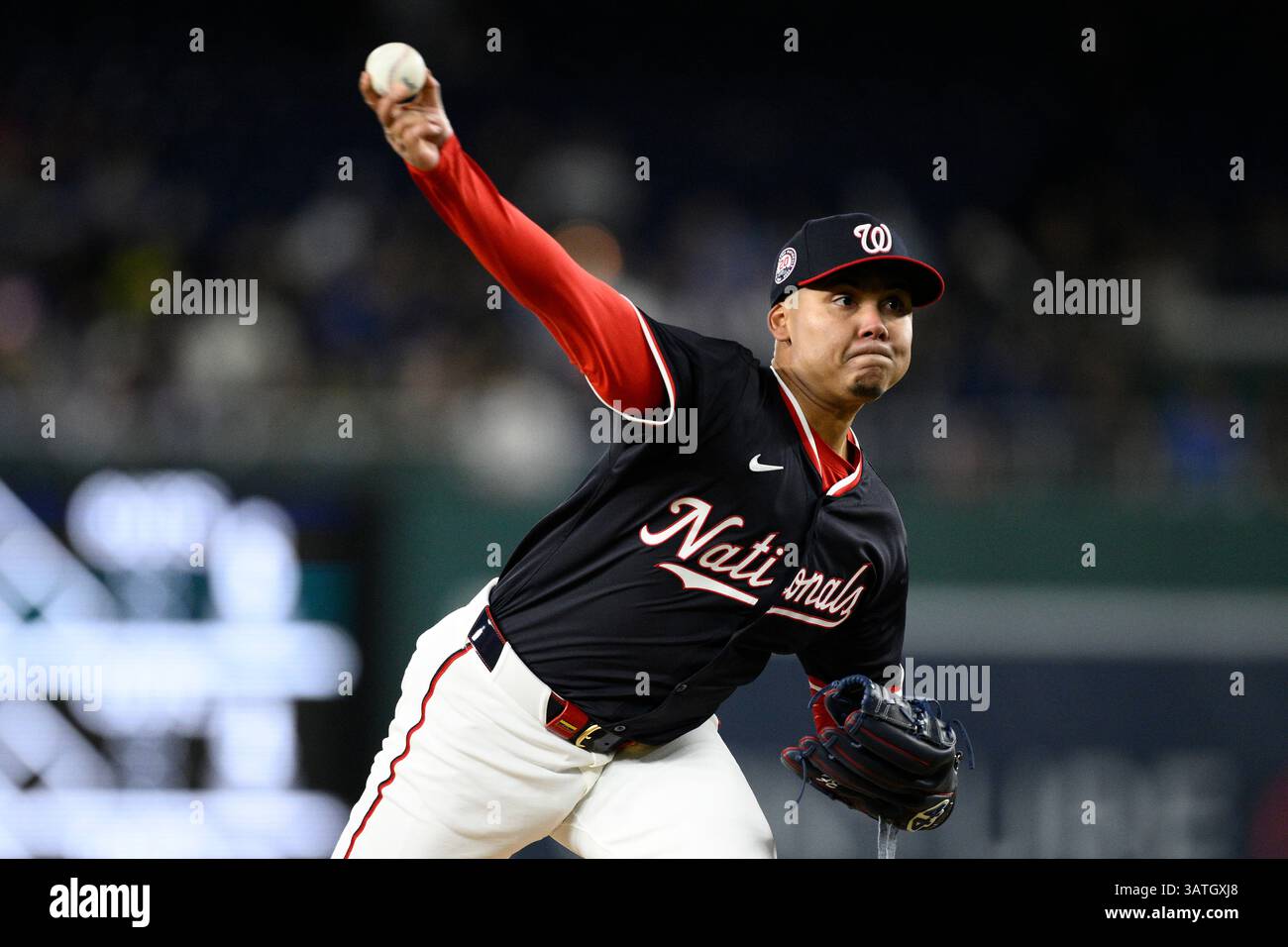 Washington Nationals relief pitcher Eduardo Salazar (62) in action ...