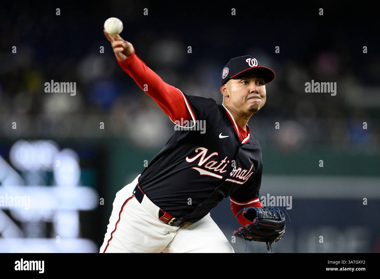 Washington Nationals relief pitcher Eduardo Salazar (62) in action ...