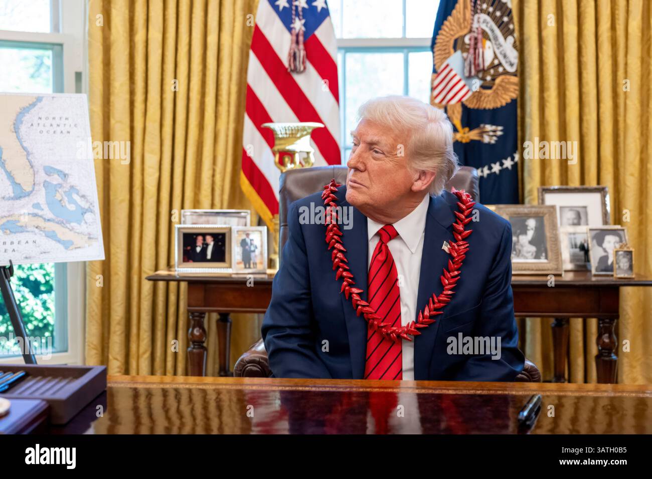 Will Scharf hands President Donald Trump Executive Orders for signing ...