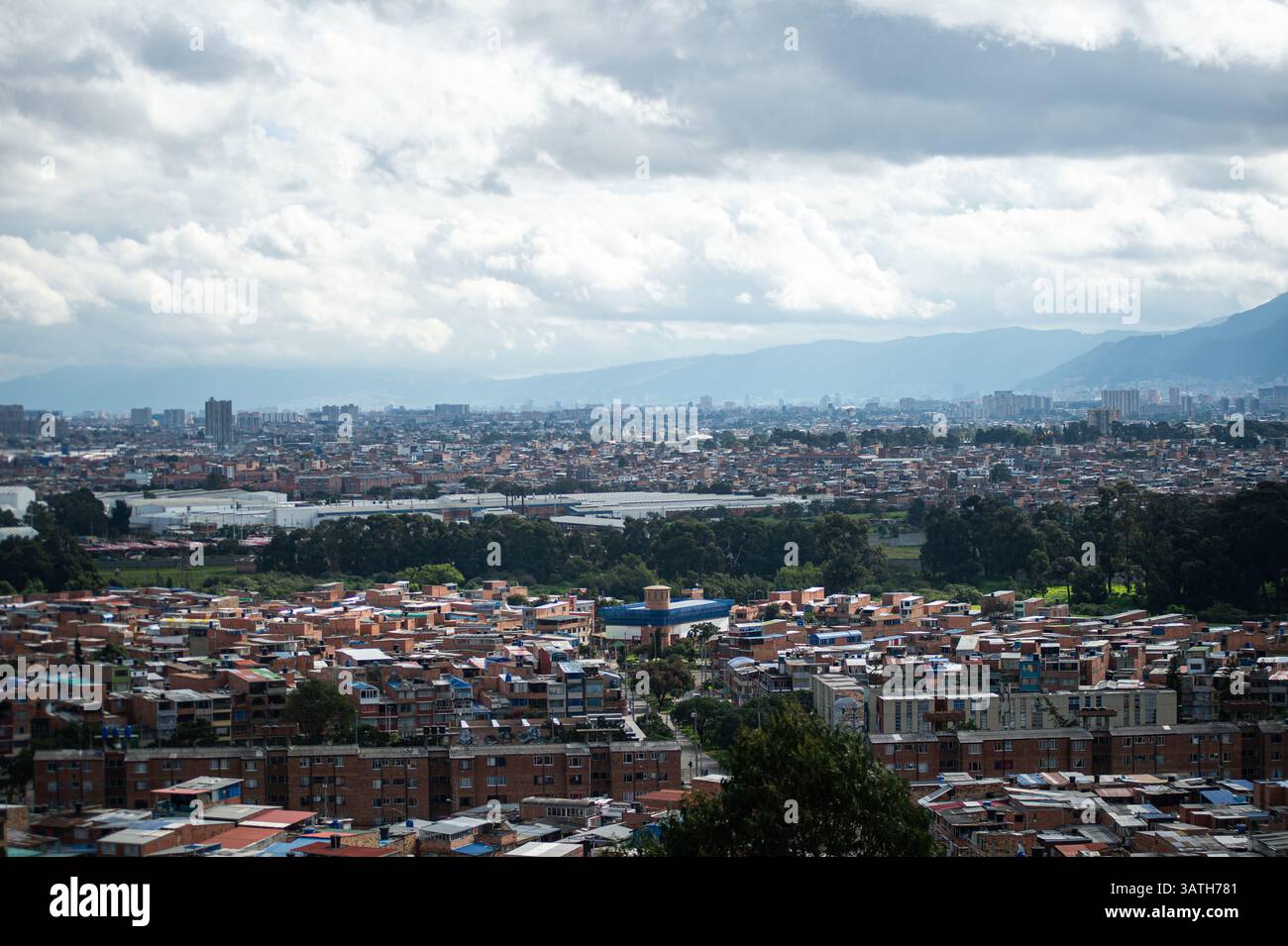 Bogota, Colombia. 18th Apr, 2025. A general view of Bogota seen from ...
