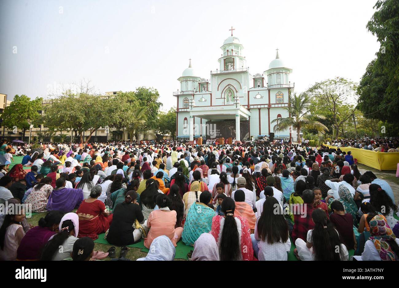 PATNA, INDIA - APRIL 18: Christians community people gather during a ...