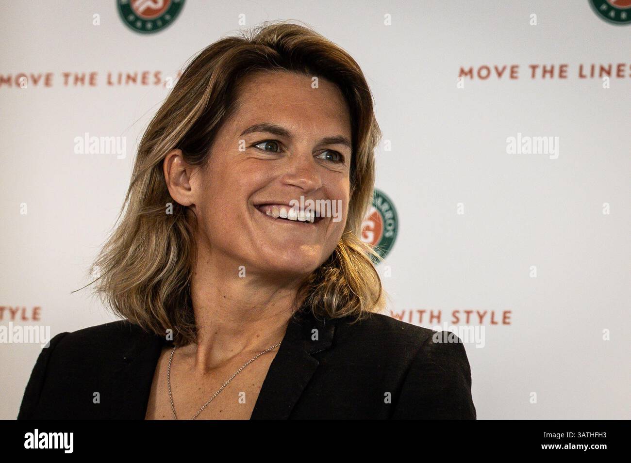 French Open Director Amelie MAURESMO during the pre-tournament press ...