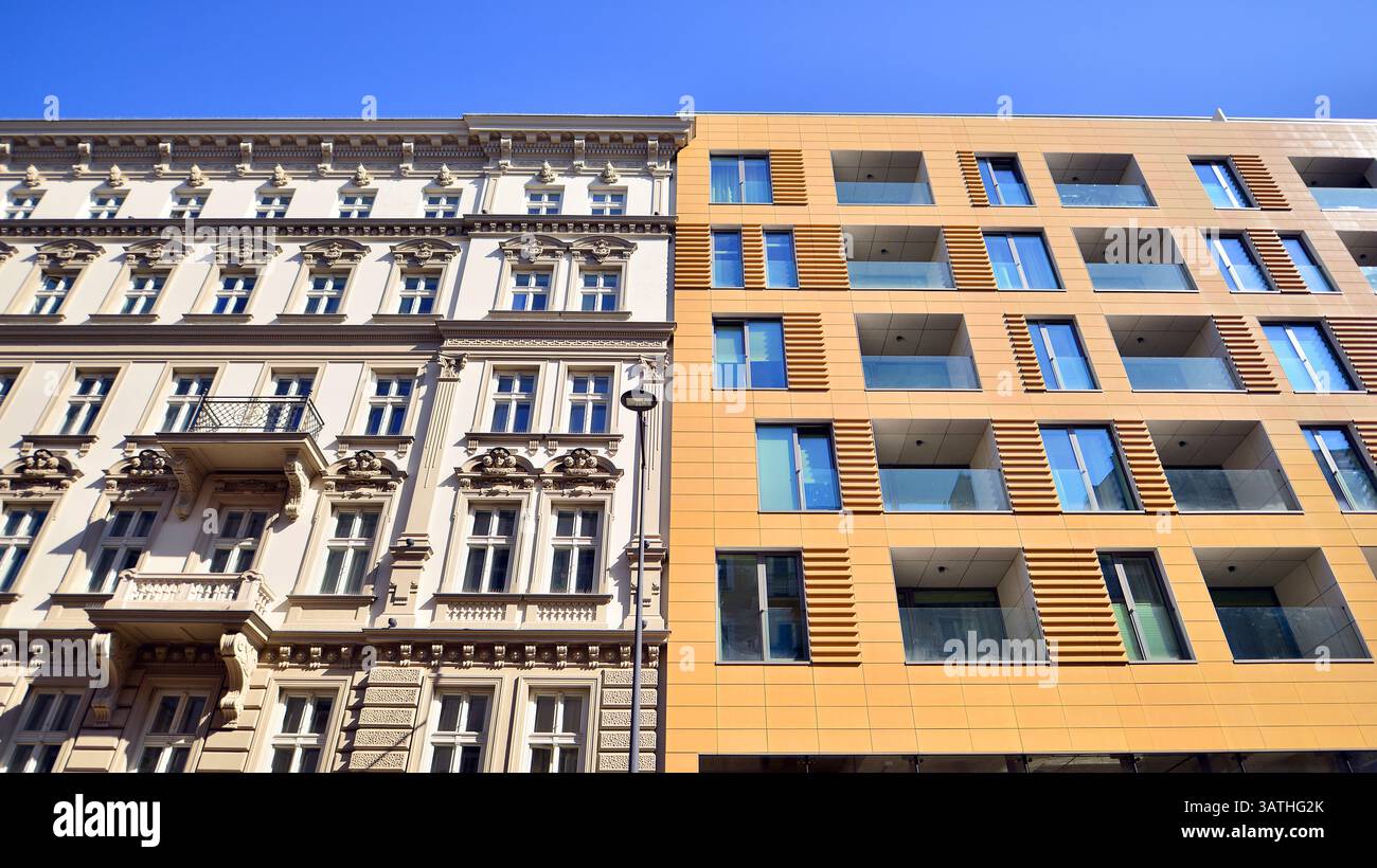 Old and new architecture in one picture. 19 - 21 century Stock Photo ...