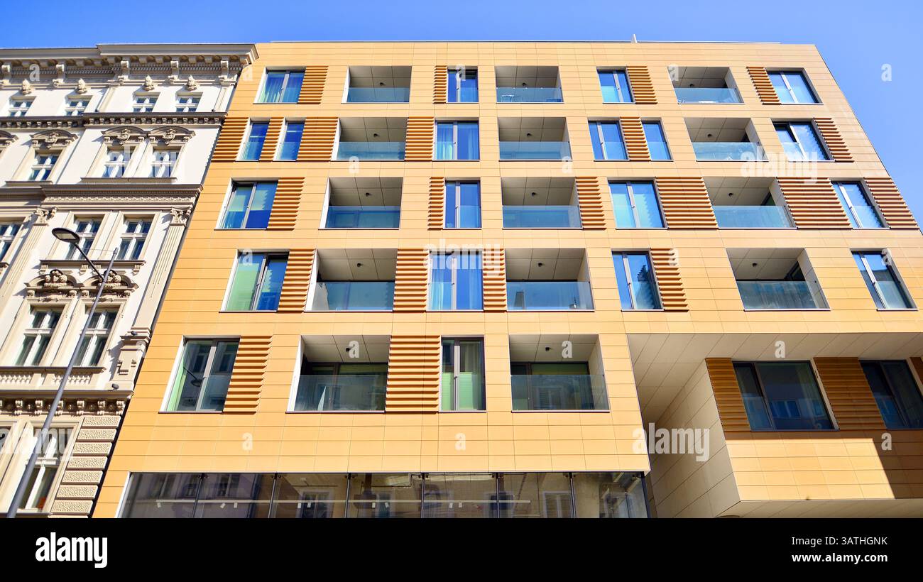 Old and new architecture in one picture. 19 - 21 century Stock Photo ...