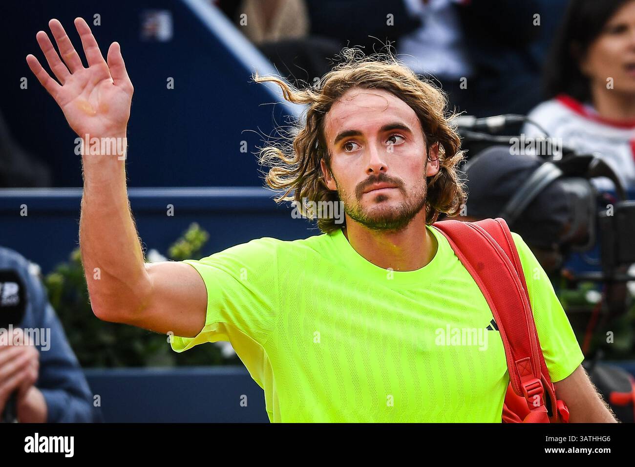 Barcelona, Spain, Spain. 18th Apr, 2025. Stefanos TSITSIPAS of Greece during the fifth day of ...