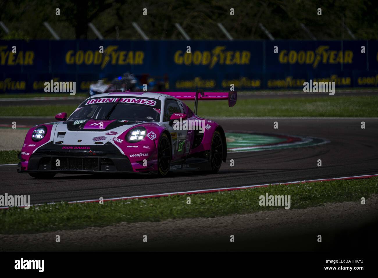 Imola, Italy. 18th Apr, 2025. Iron Dames, Porsche 911 GT3 R LMGT3 ...