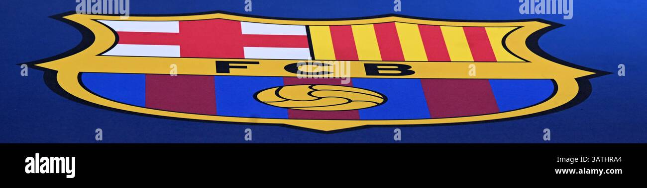 DORTMUND - FC Barcelona logo during the quarterfinal Champions League ...