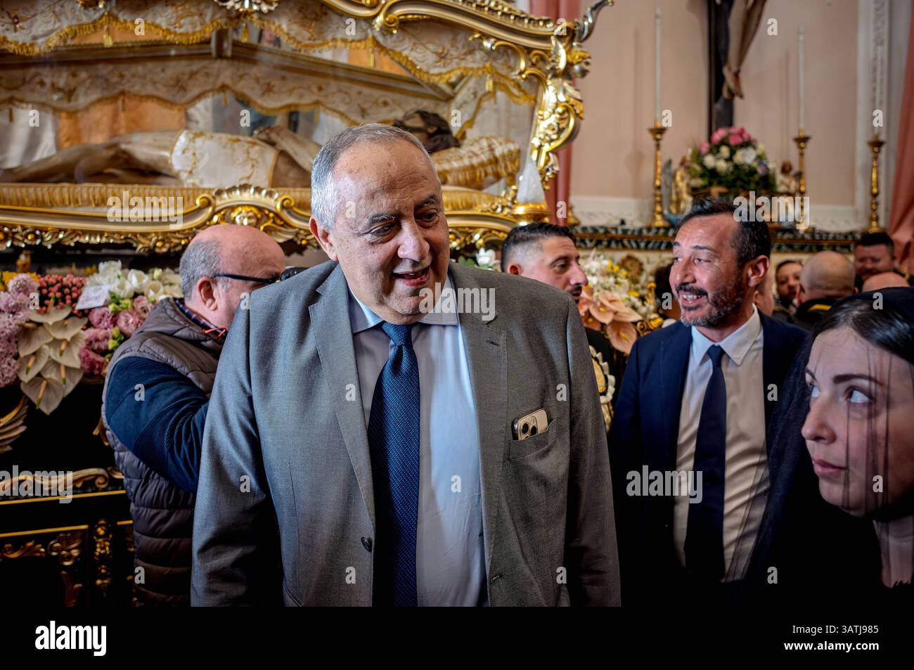 Processione del VenerdÃ Santo a Palermo PALERMO, ITALY - APRIL 18: The ...