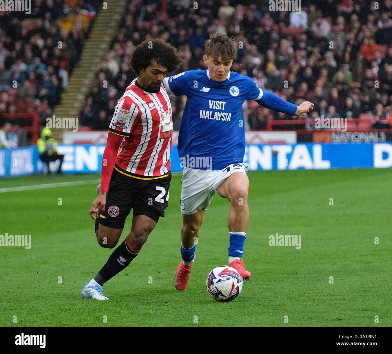 Bramall Lane, Sheffield, UK. 18th Apr, 2025. EFL Championship Football ...