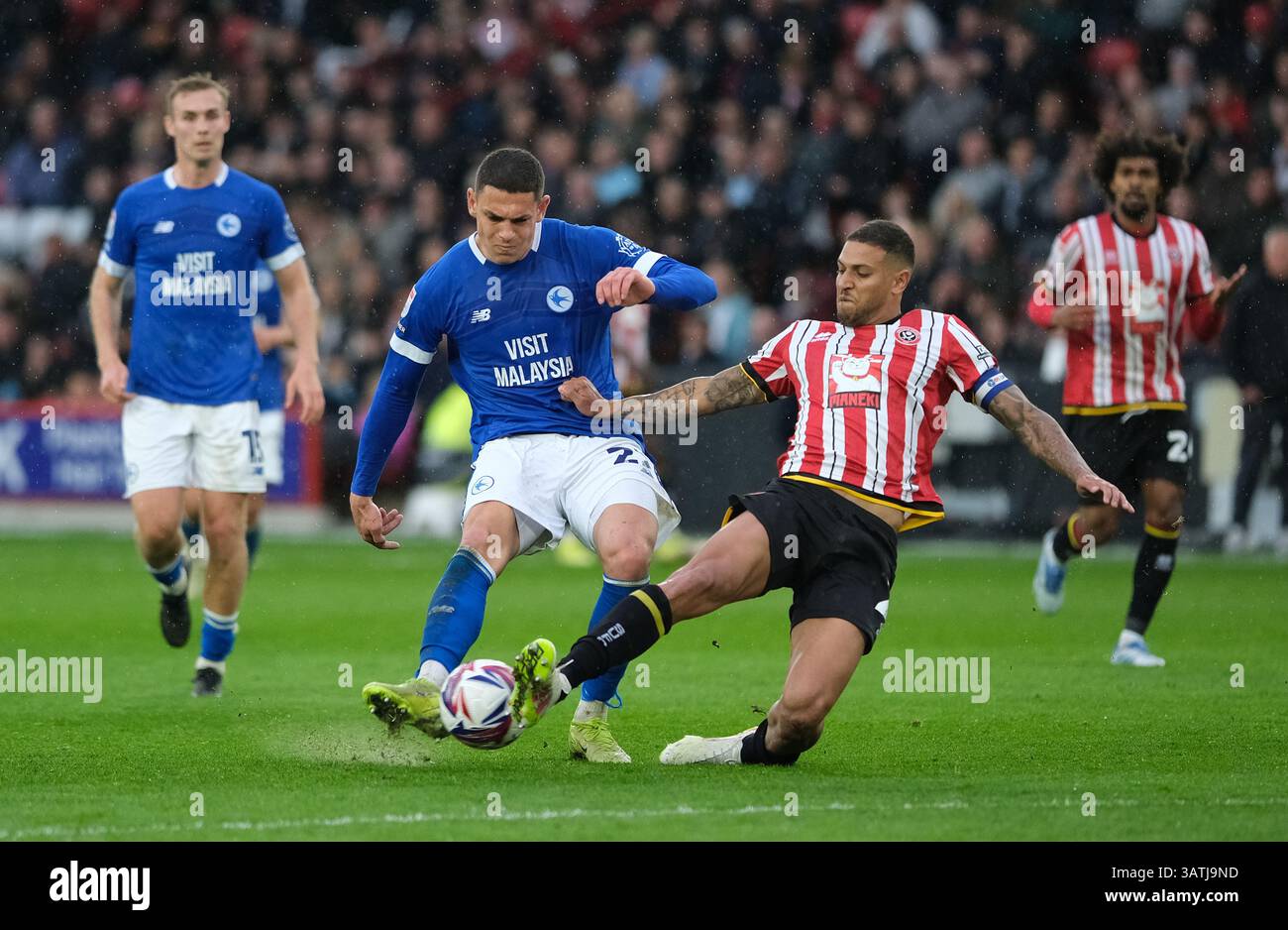 Bramall Lane, Sheffield, UK. 18th Apr, 2025. EFL Championship Football ...