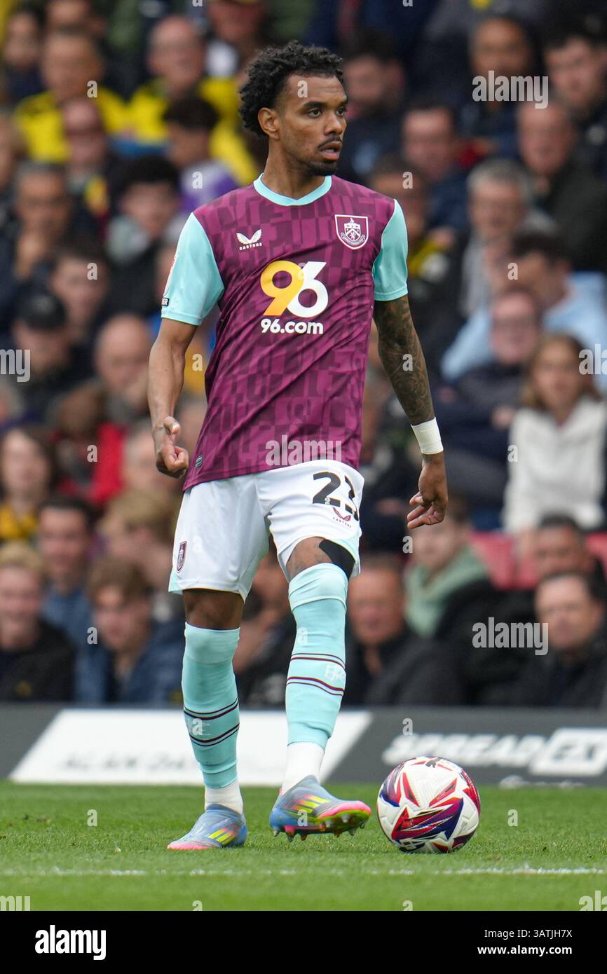 Lucas Pires of Burnley during the Sky Bet Championship match Watford vs ...