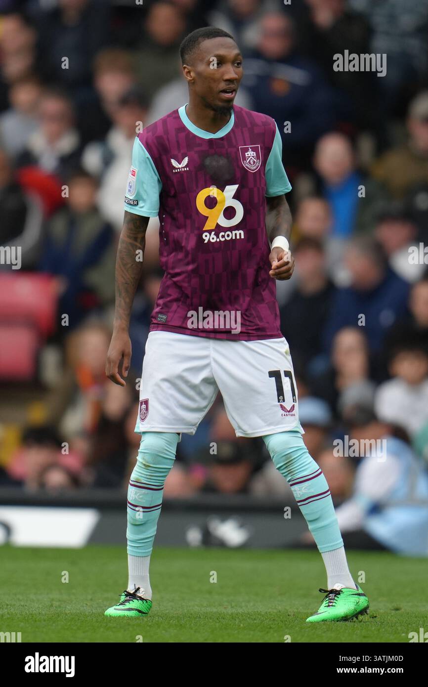 Jaidon Anthony of Burnley during the Sky Bet Championship match Watford ...