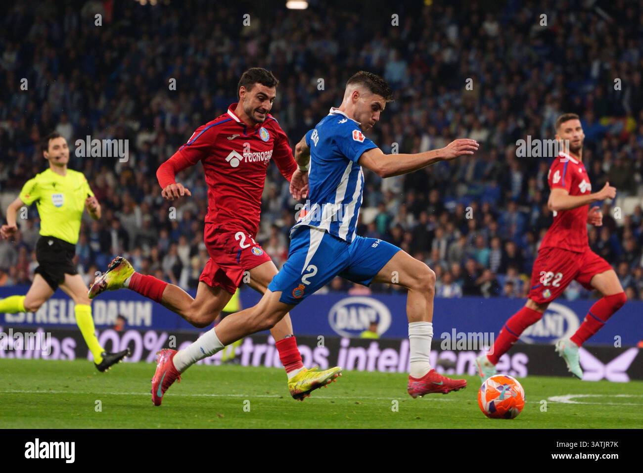 RCDE Stadium, Barcelona, Spain. 18th Apr, 2025. La Liga Football, RCD ...