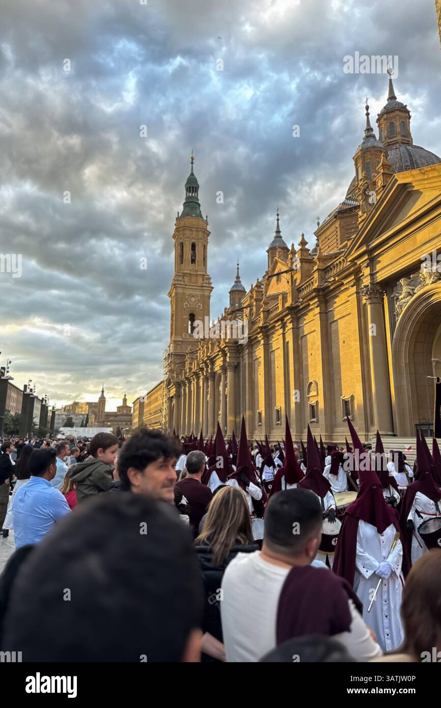 Good Friday processions in Zaragoza, Spain Stock Photo - Alamy
