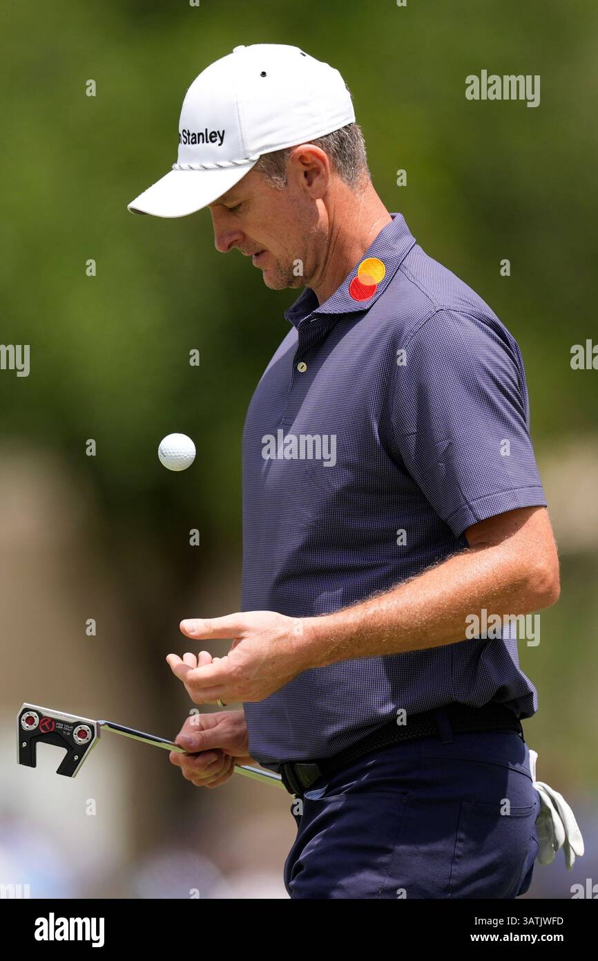 Justin Rose walks off the 16th green during the second round of the RBC ...