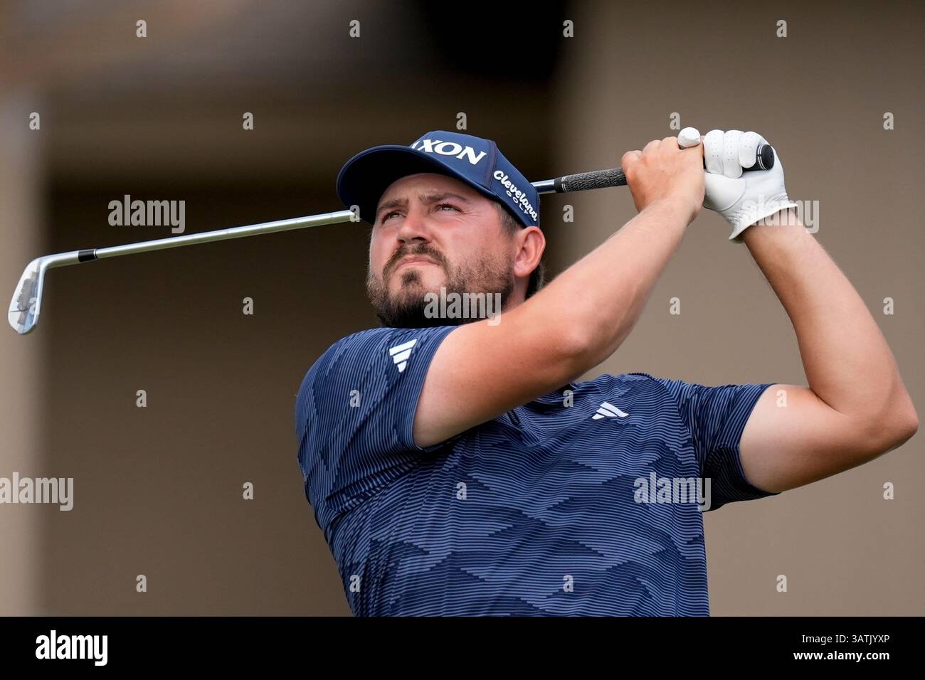 Andrew Novak hits from the 17th tee during the second round of the RBC ...