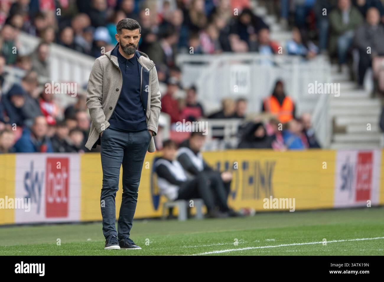 Plymouth Argyle Manager Miron Muslic during the Sky Bet Championship ...